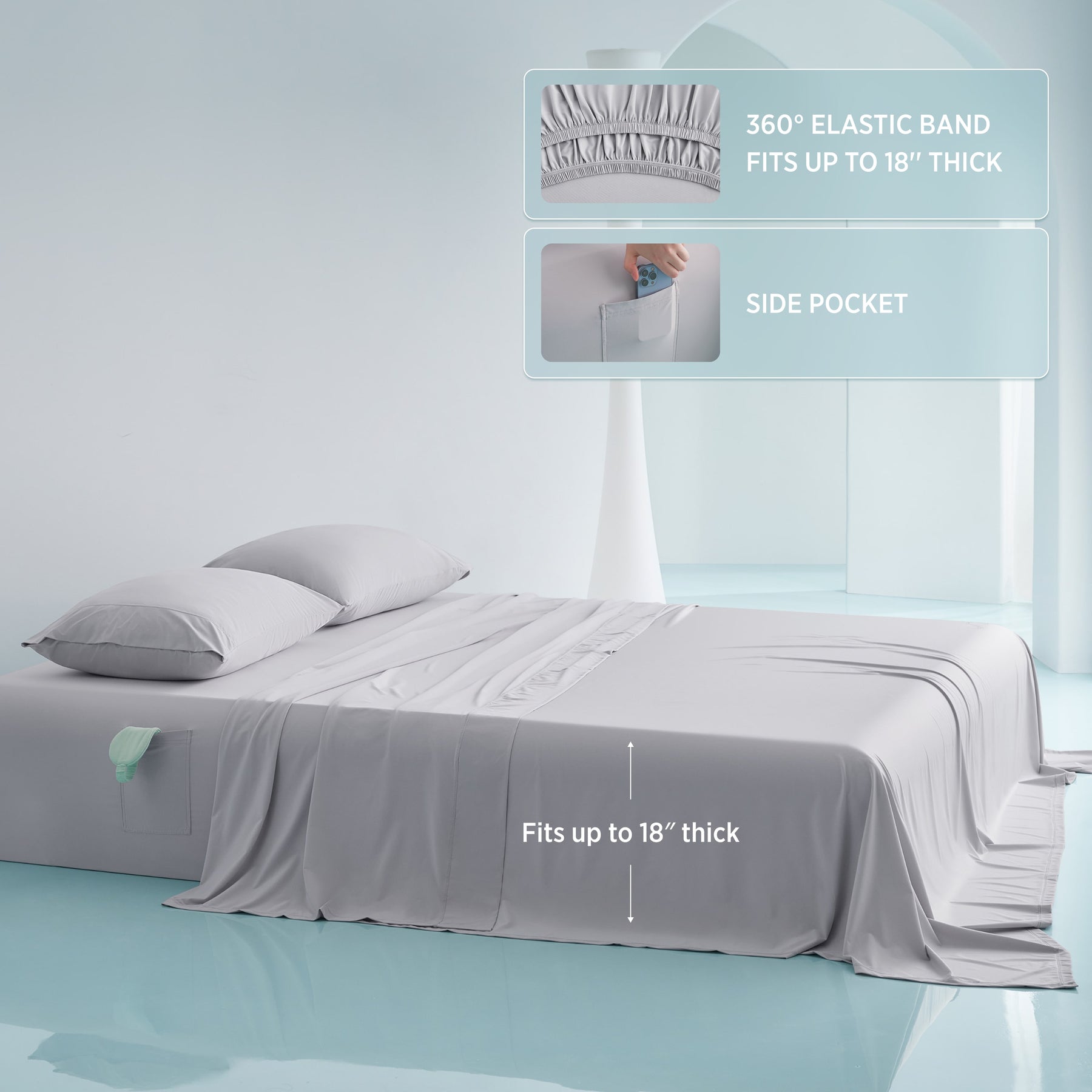 Breescape Cooling Sheet Set – Featherlight Coolness, All-Night Comfort